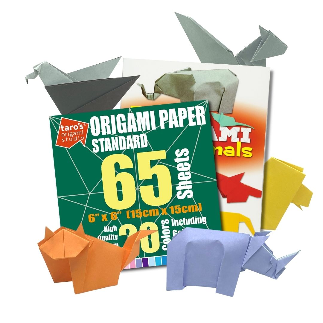 Easy Origami Animal Book + Standard 6 inch 65 Sheet Combo – Taro's ...