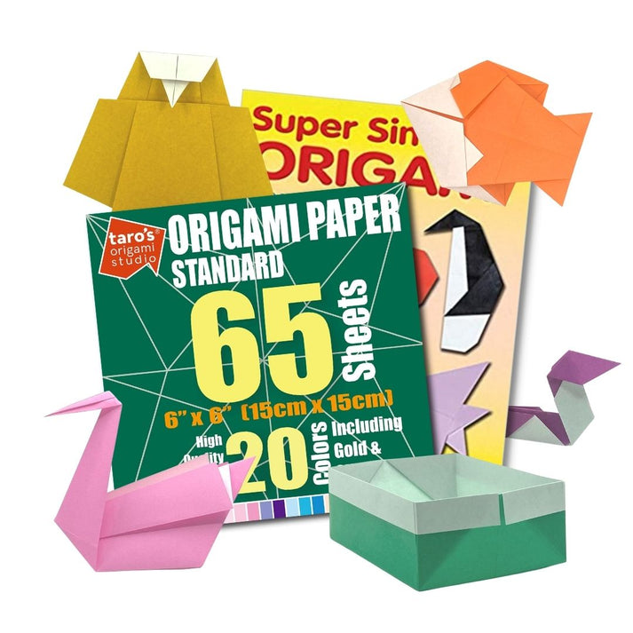 Super Simple Origami Book + Standard 6 inch 65 Sheet Combo – Taro's ...